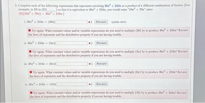 Solved Complete each of the following expressions that | Chegg.com