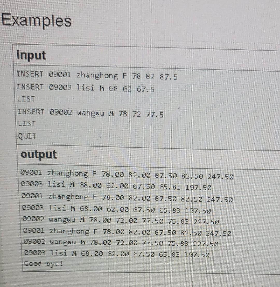 Solved Please define a Student class, which has studentld, | Chegg.com
