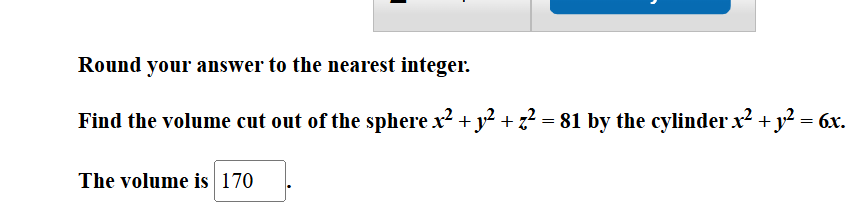 Solved Round your answer to ﻿the nearest integer.Find the | Chegg.com
