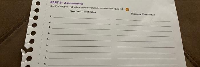 Solved Part B Assessments Identify The Types Of Structural