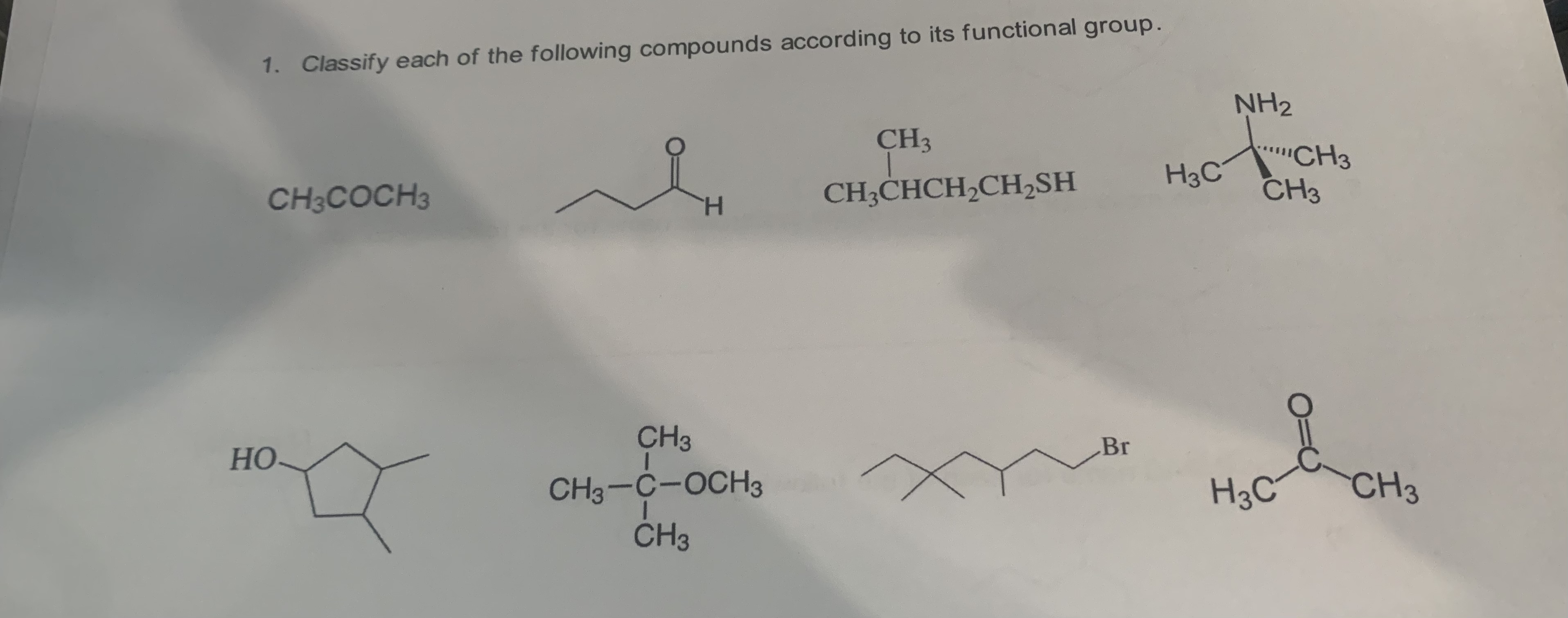 Solved Classify each of the following compounds according to | Chegg.com