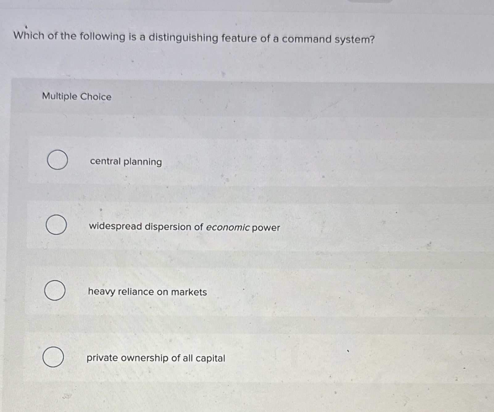 Solved Which of the following is a distinguishing feature of | Chegg.com