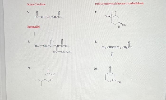 Solved Octane-2,6-dione | Chegg.com