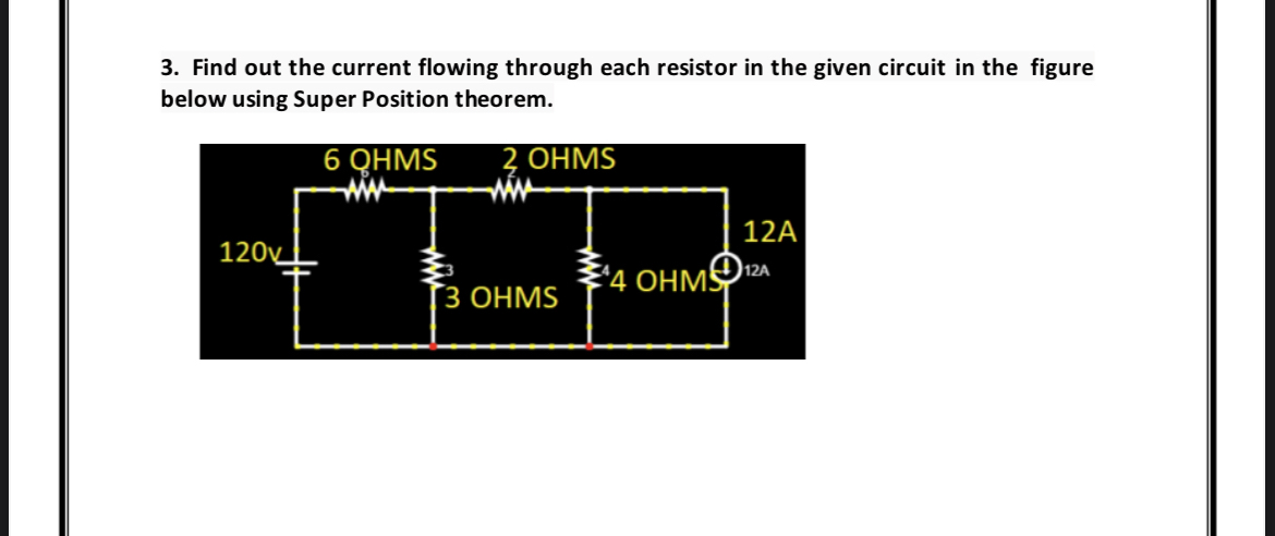 Find out the current flowing through each resistor in | Chegg.com