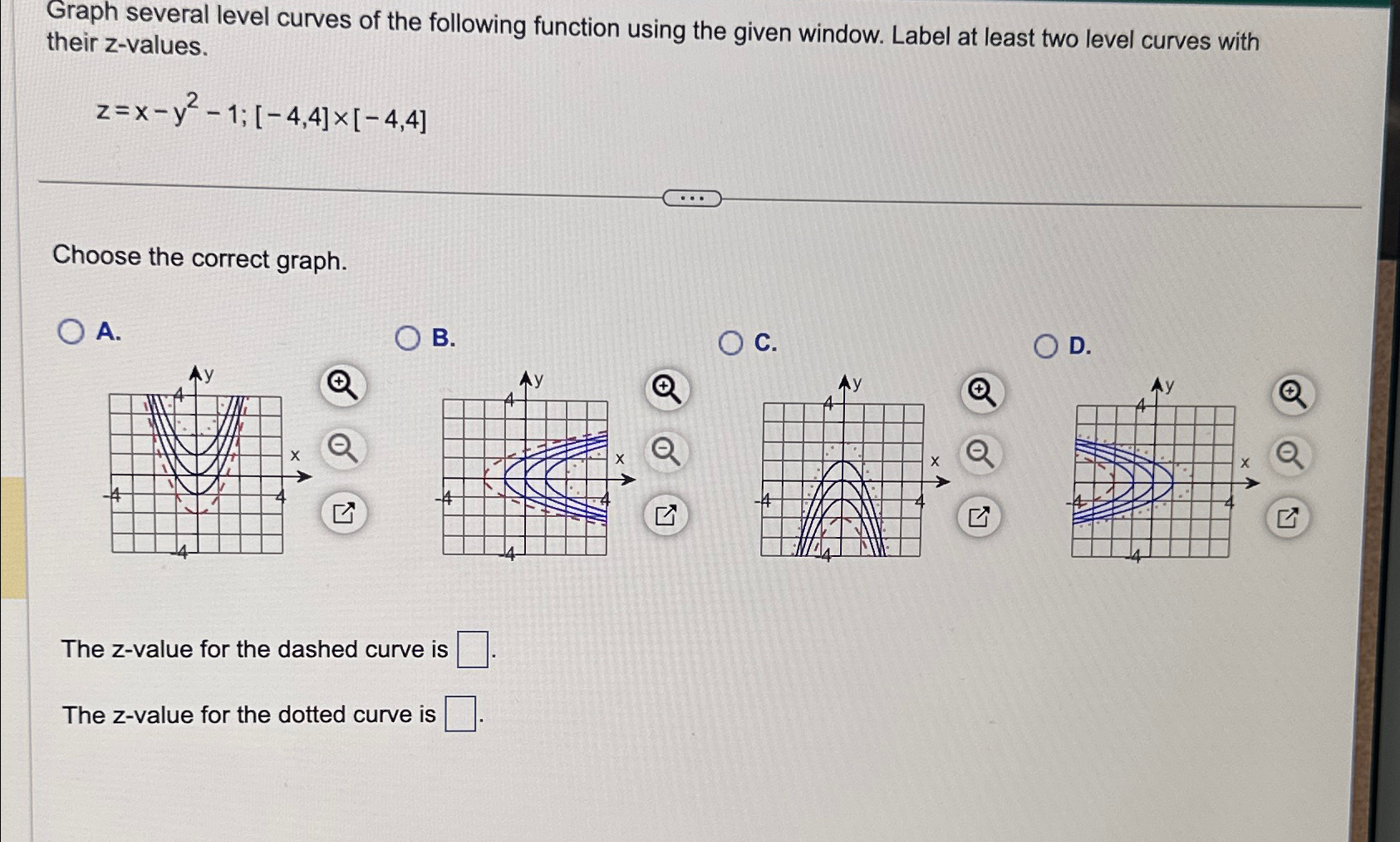 Graph several level curves of the following function | Chegg.com