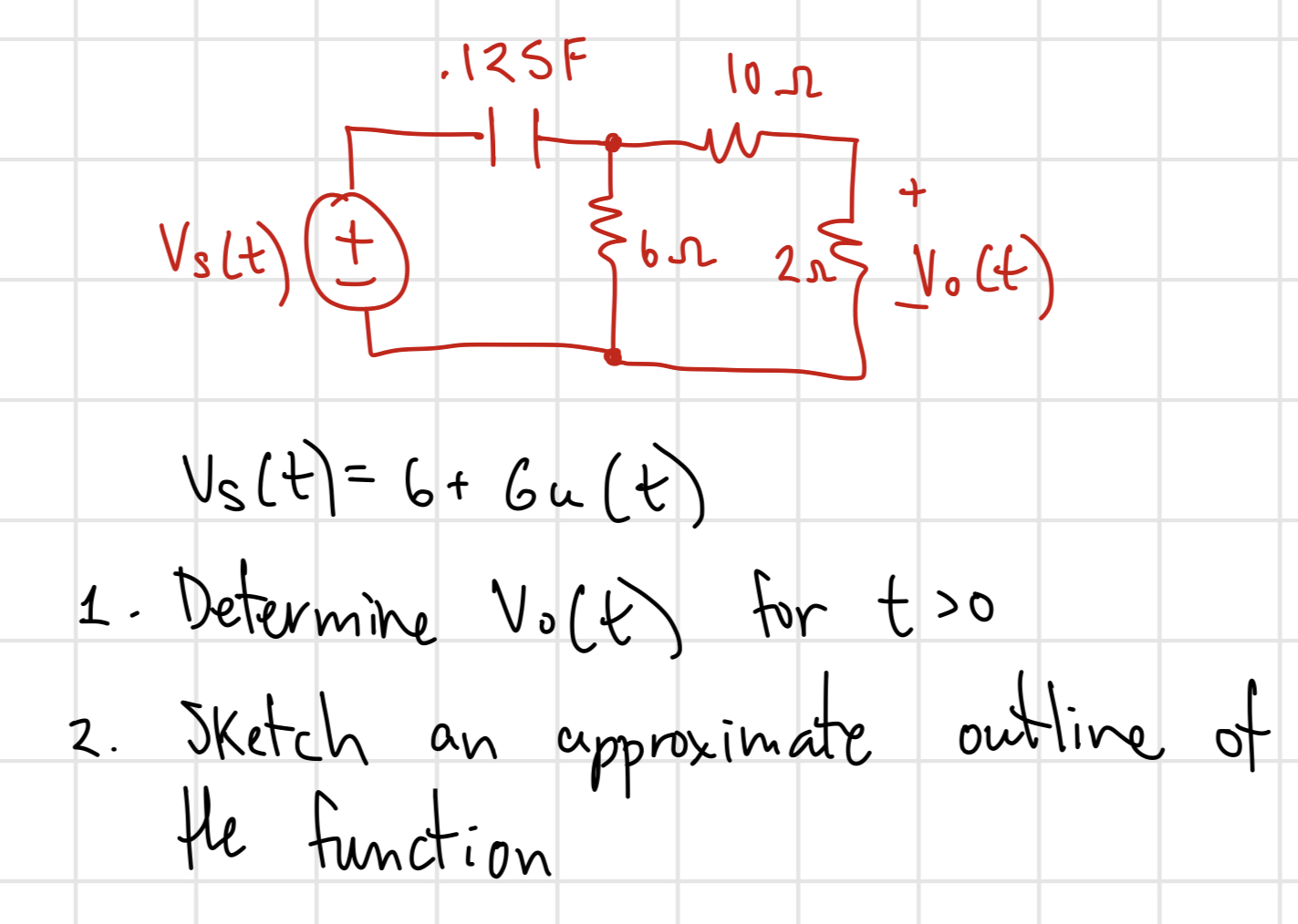 Solved Please help. Circuit V0(t)! ﻿Any method. | Chegg.com