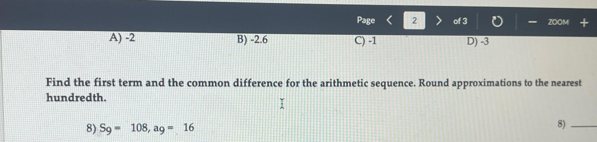 Solved Find the first term and the common difference for the | Chegg.com