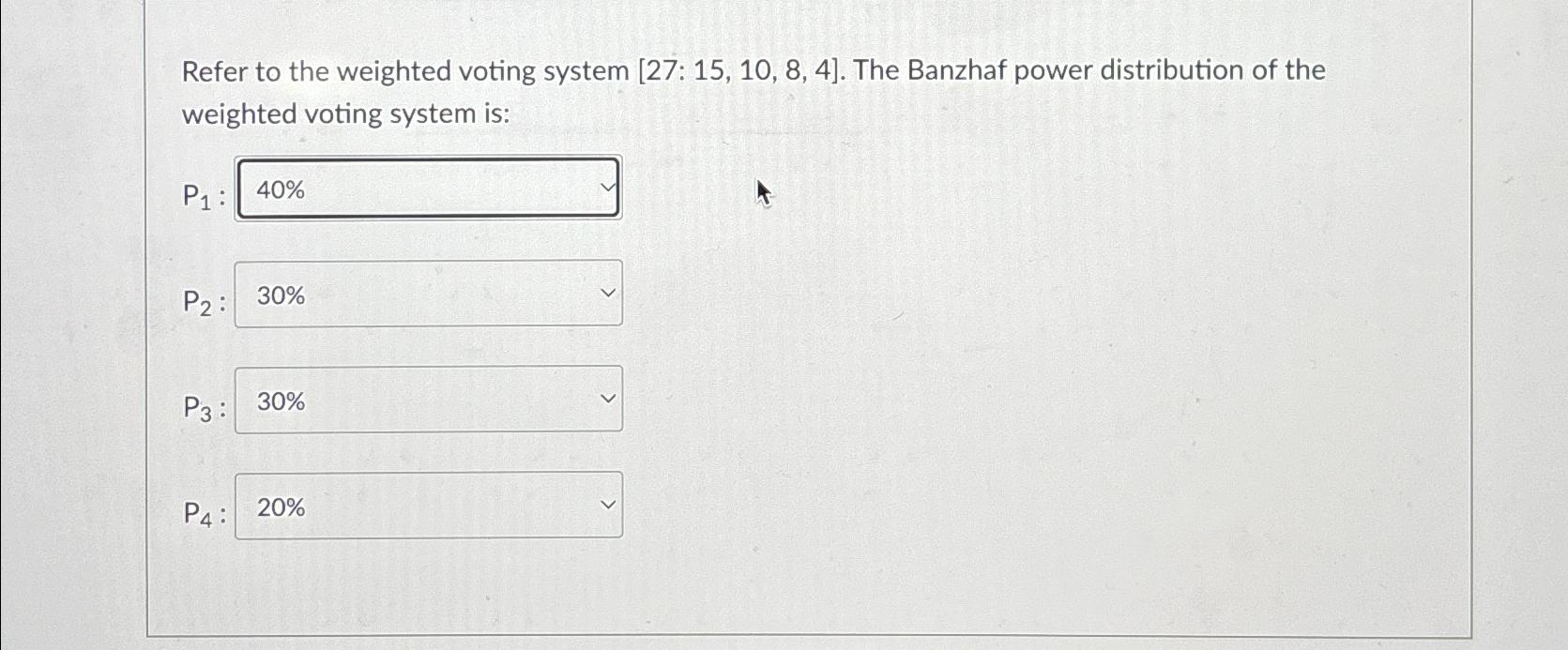 Solved Refer to the weighted voting system [27: | Chegg.com