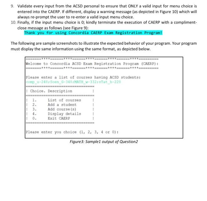 Solved Questions H2: Simple Exam Registration Program (8pts) | Chegg.com