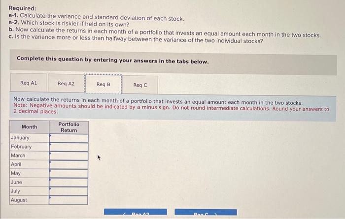 [Solved]: a-1. Calculate the variance and standard deviatio