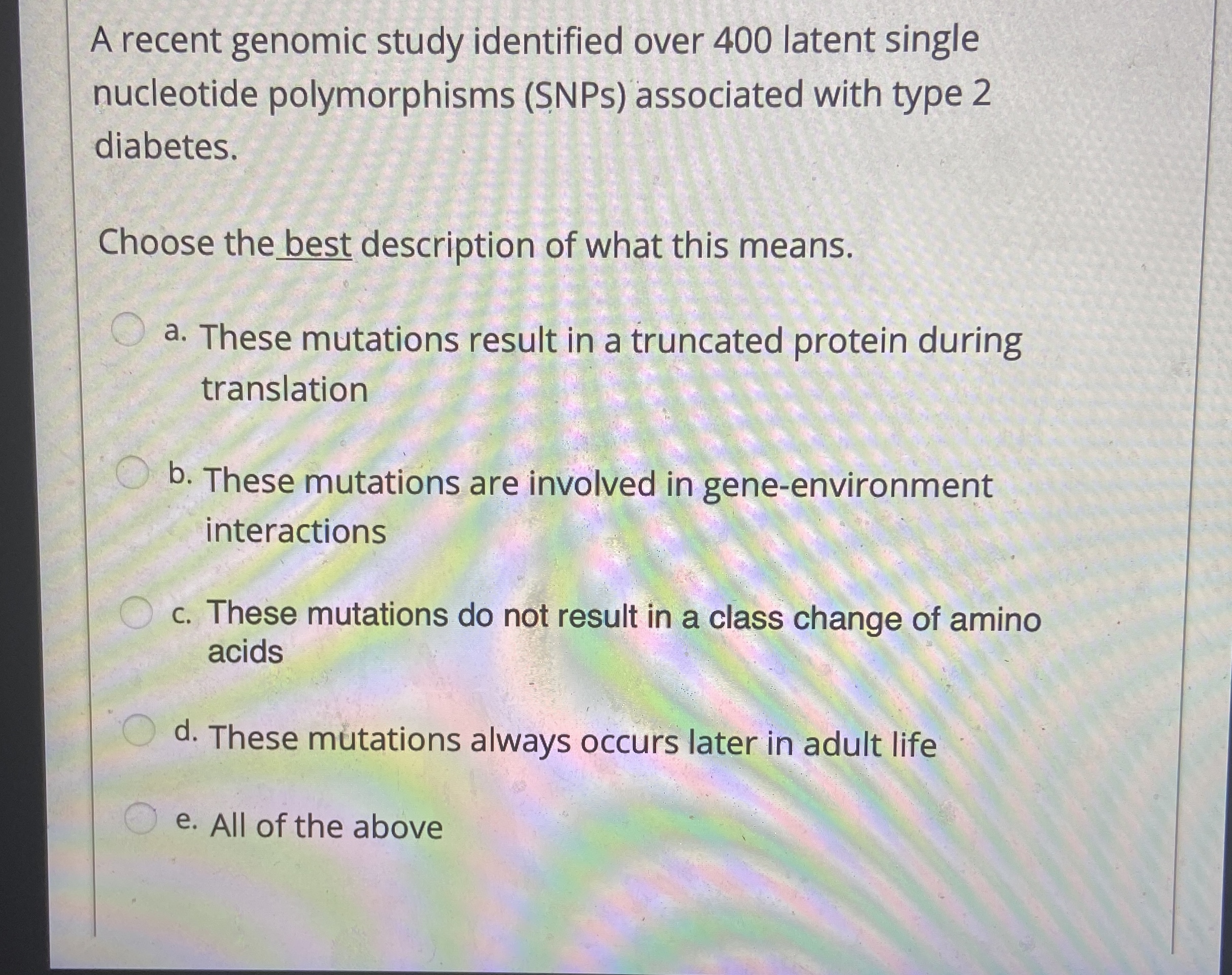 Solved A recent genomic study identified over 400 ﻿latent | Chegg.com
