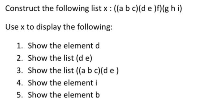 Solved SCHEME (list processing in scheme) it should be | Chegg.com