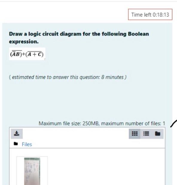 Solved Time left 0:18:13 Draw a logic circuit diagram for | Chegg.com