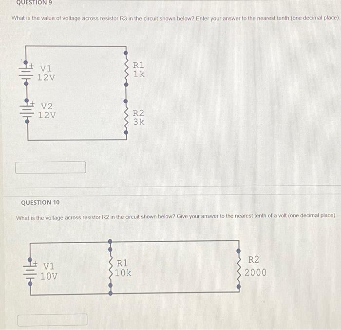 Solved What is the value of voltage across resistor R3 in | Chegg.com