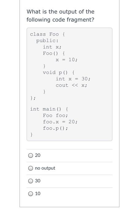 Solved What is wrong in the following code fragment? class | Chegg.com