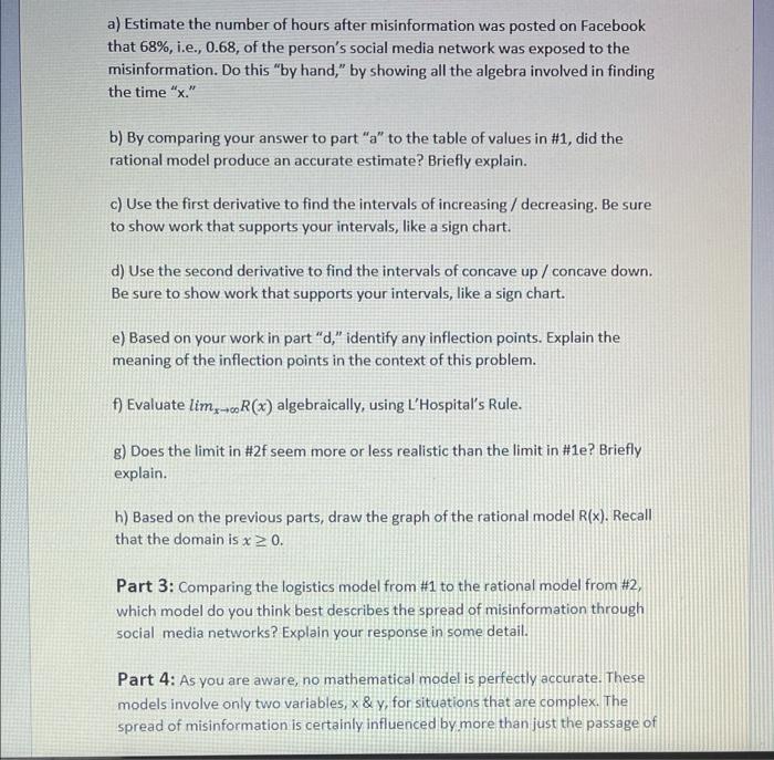 Solved Part 1: The following data, based on hundreds of | Chegg.com