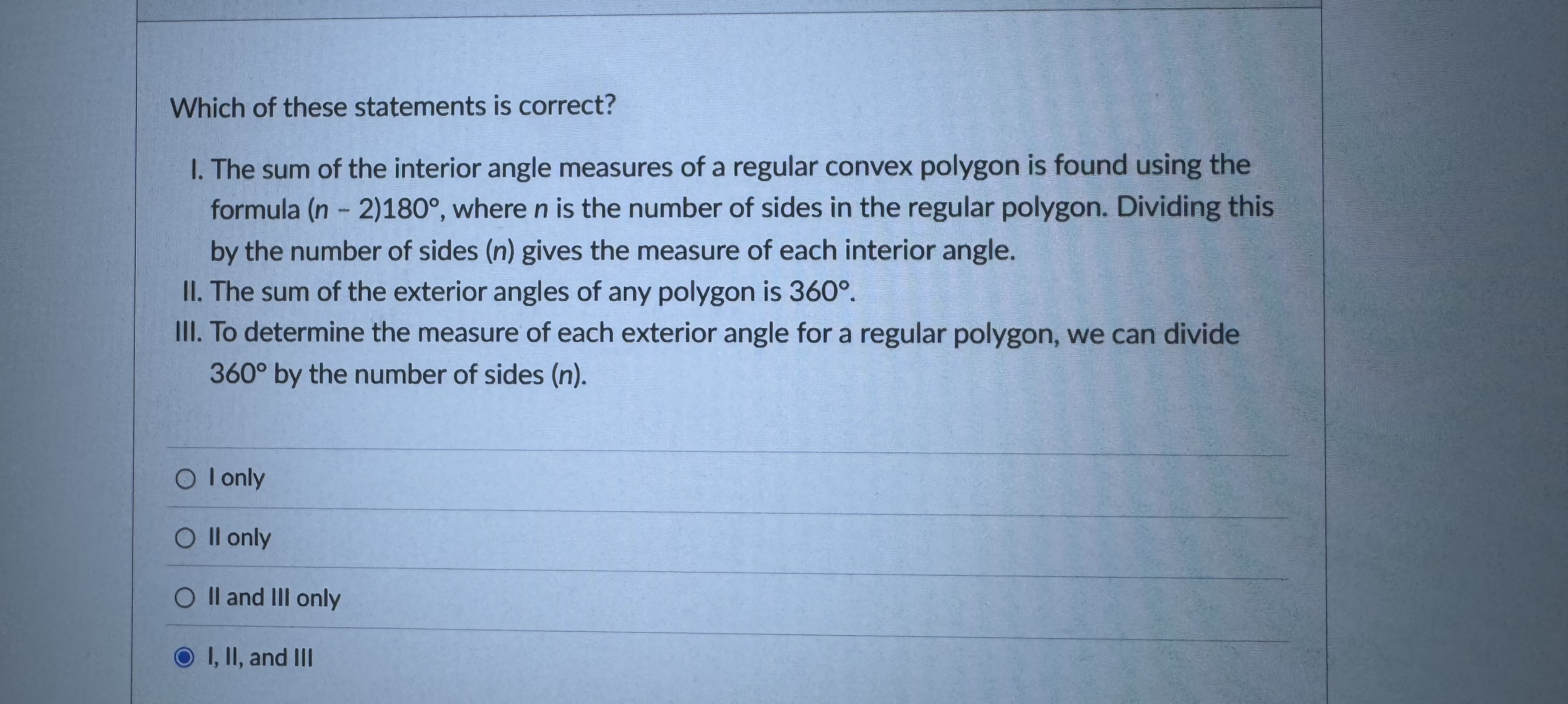 Solved Which of these statements is correct?I. The sum of | Chegg.com