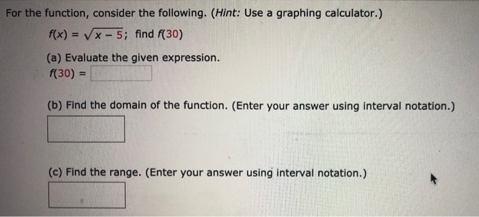 Solved For the function, consider the following. (Hint: Use | Chegg.com