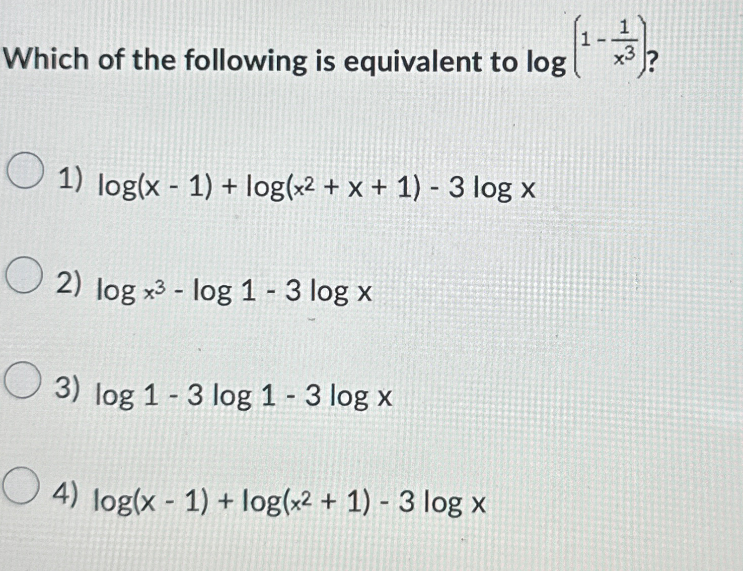 Solved Which of the following is equivalent to | Chegg.com