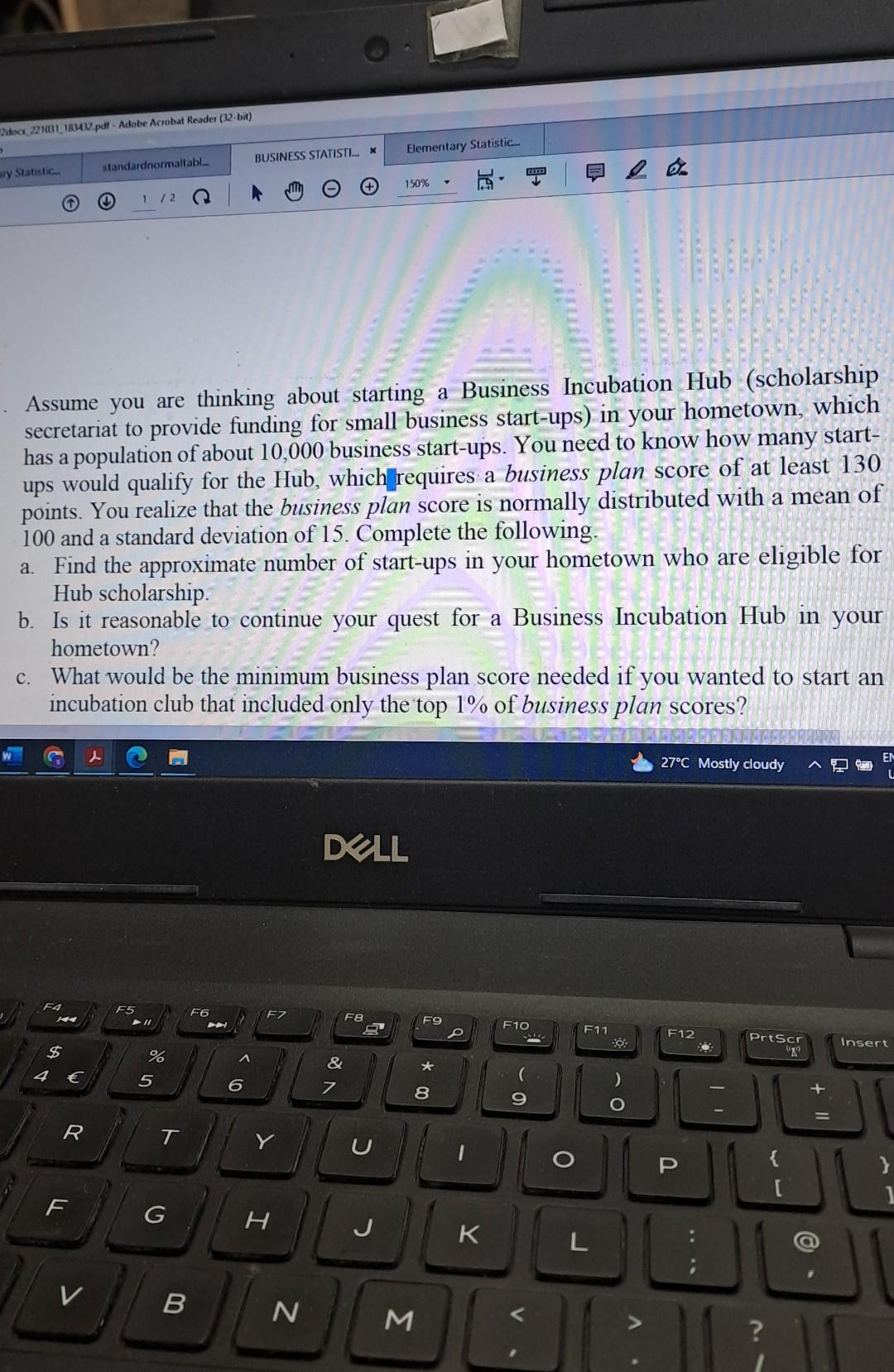 Solved Assume you are thinking about starting a Business | Chegg.com