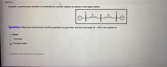 Solved Questions Consider a synchronous machine is connected | Chegg.com