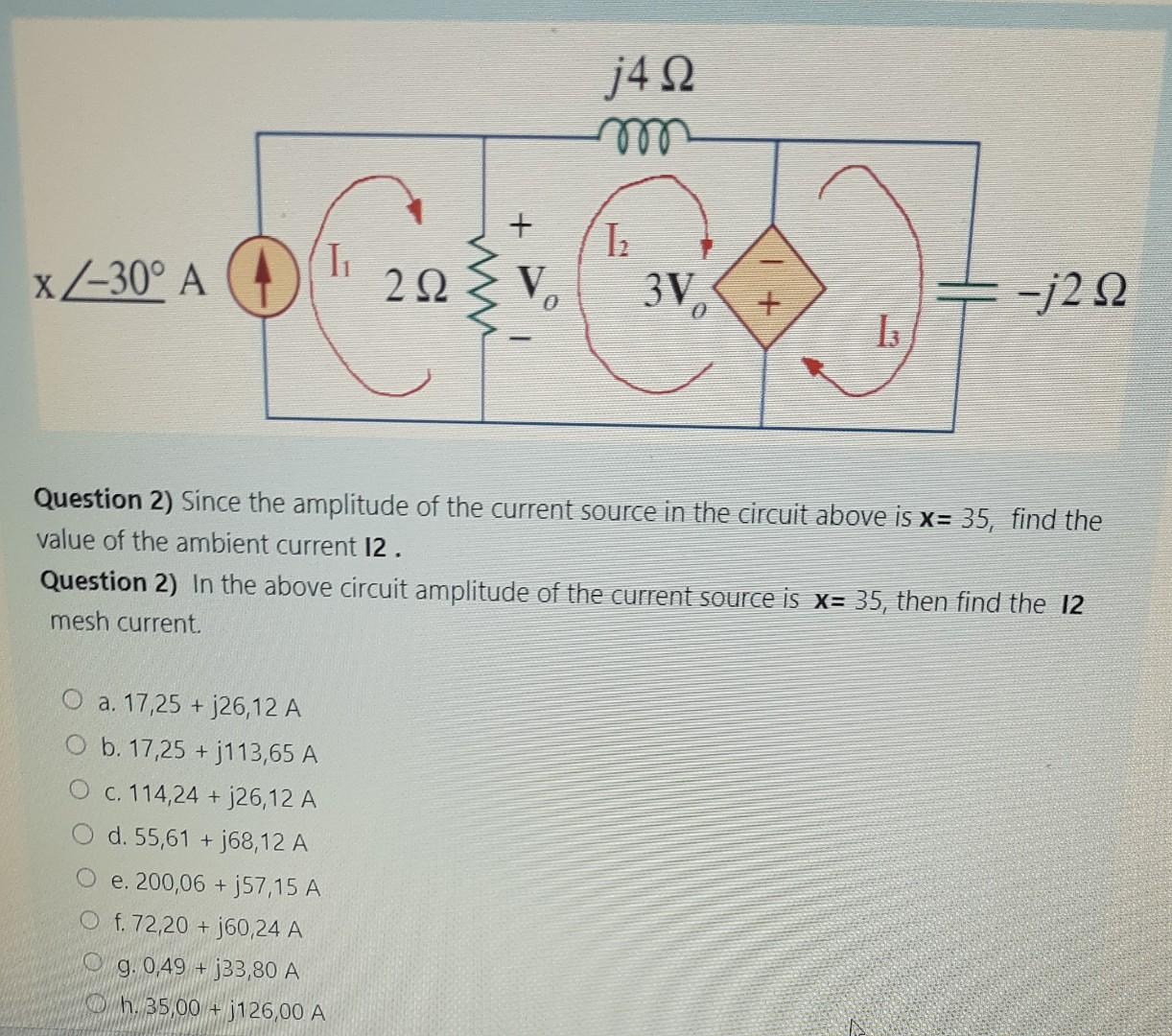 Solved Question 2) Since the amplitude of the current source | Chegg.com