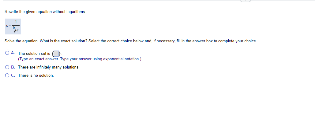 Solved Rewrite the given equation without | Chegg.com