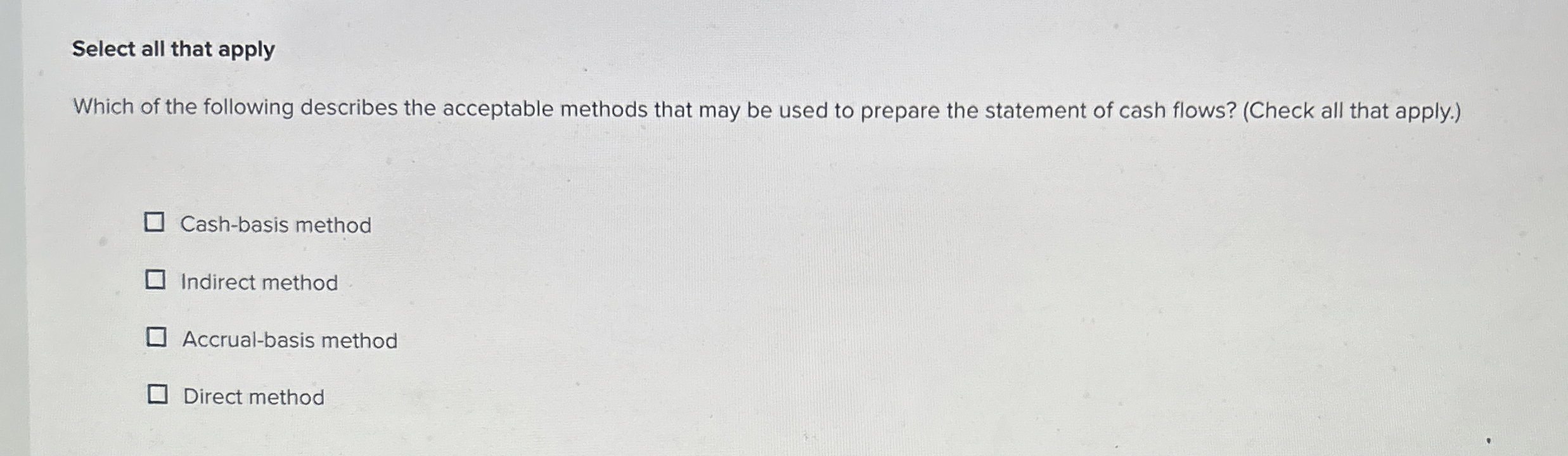 Solved Select all that applyWhich of the following describes | Chegg.com