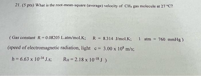 Solved 21 5 Pts What Is The Root Mean Square Average 5654