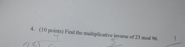 Solved (10 ﻿points) ﻿Find the multiplicative inverse of | Chegg.com