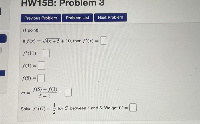 Solved If f(x)=4x+5+10, then f′(x)= | Chegg.com