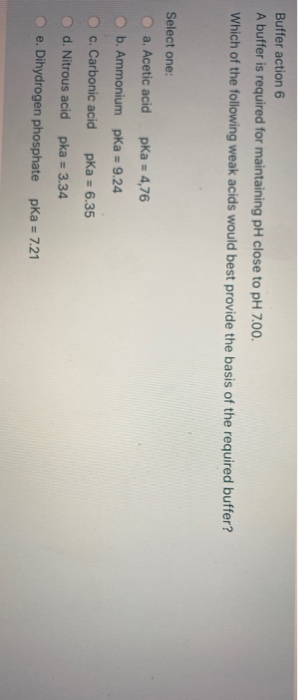 Solved Buffer Action 6 A Buffer Is Required For Maintaining 