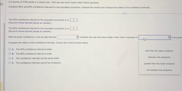 Solved In a survey of 2186 adults in a recent year, 1235 say | Chegg.com