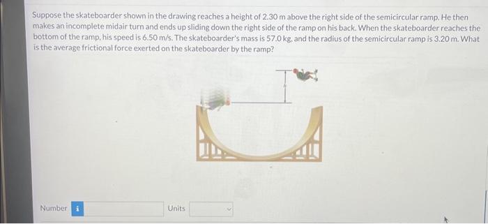 Solved Suppose the skateboarder shown in the drawing reaches | Chegg.com