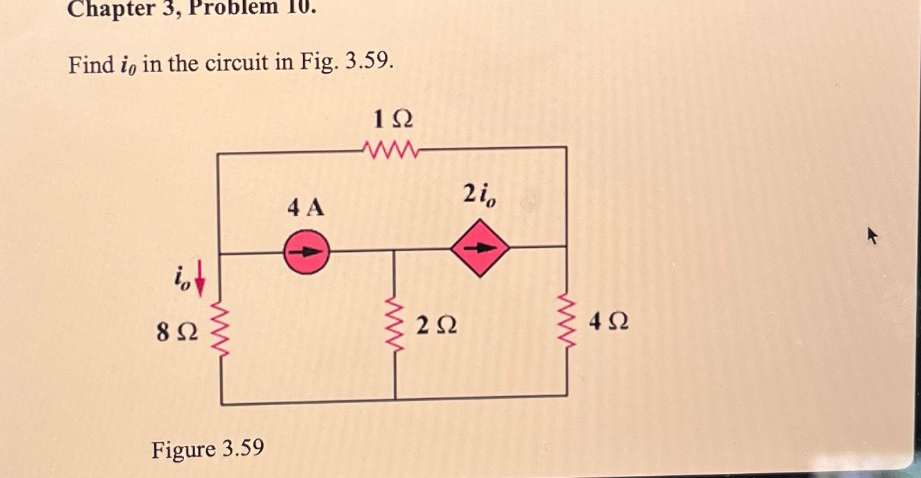 Solved Chapter 3 ﻿problem 10find I0 ﻿in The Circuit In 
