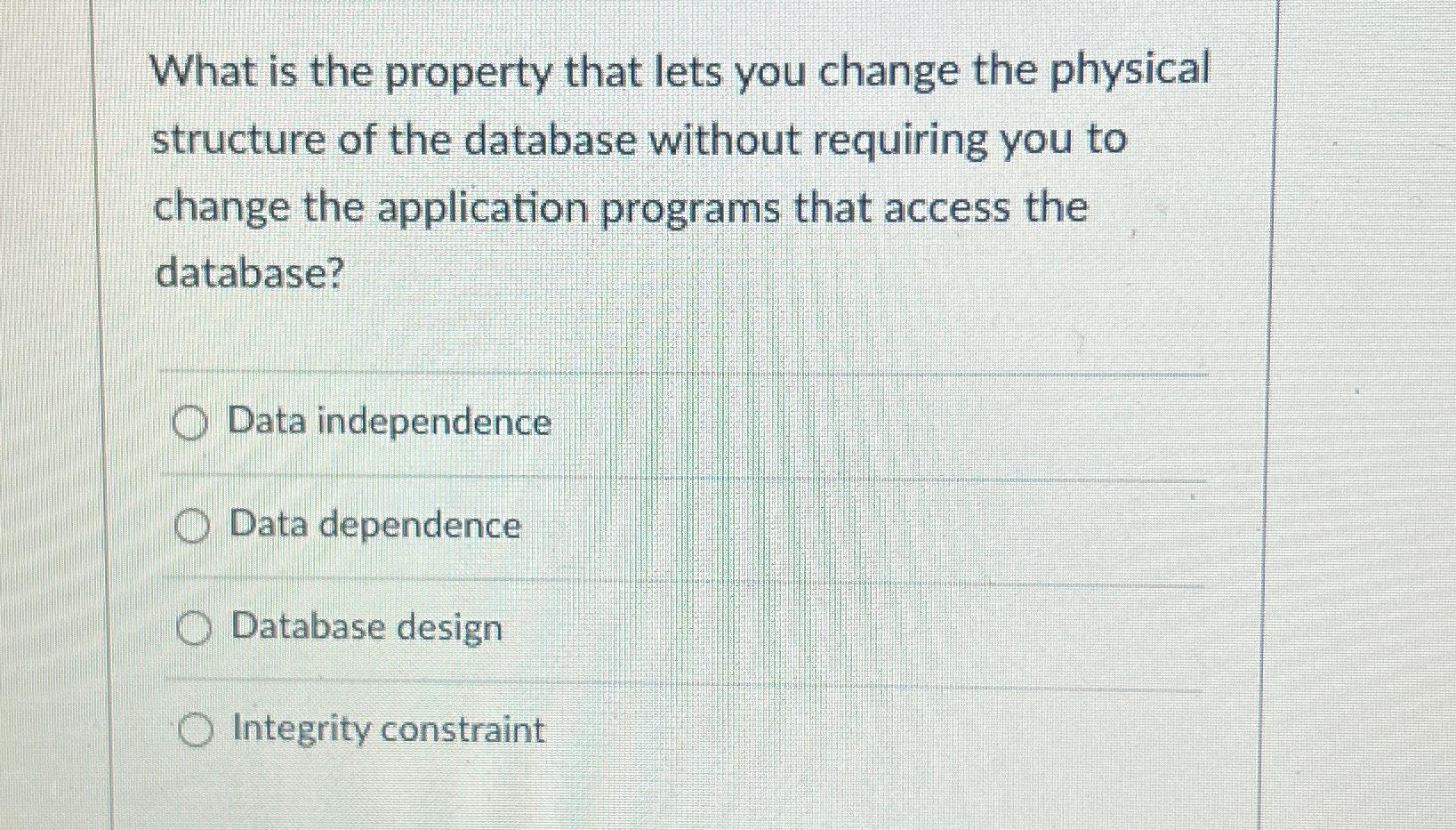 Solved What is the property that lets you change the | Chegg.com