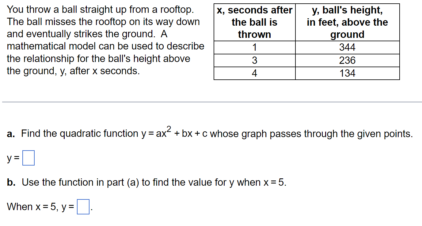 Solved You throw a ball straight up from a rooftop.The ball | Chegg.com