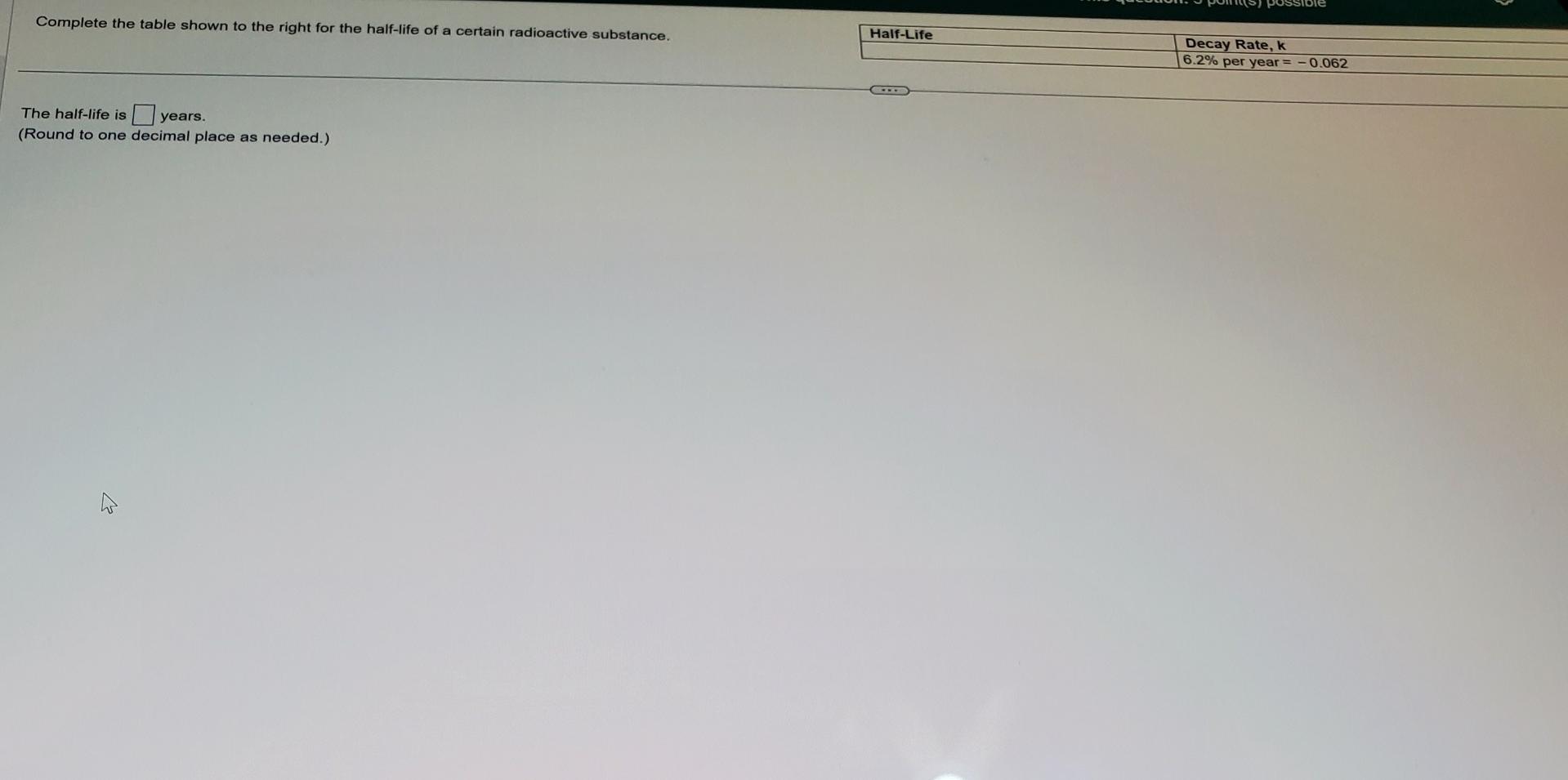 Complete the table shown to the right for the | Chegg.com