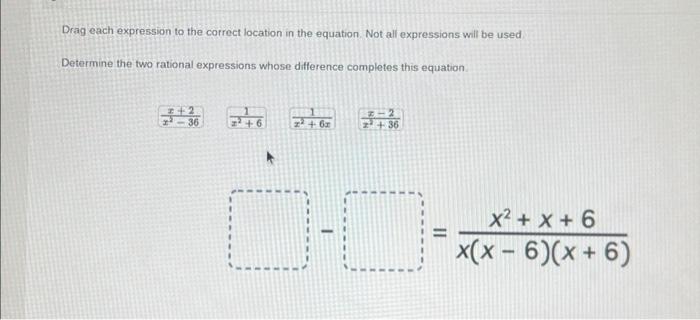 Solved Drag each expression to the corroct location in the | Chegg.com
