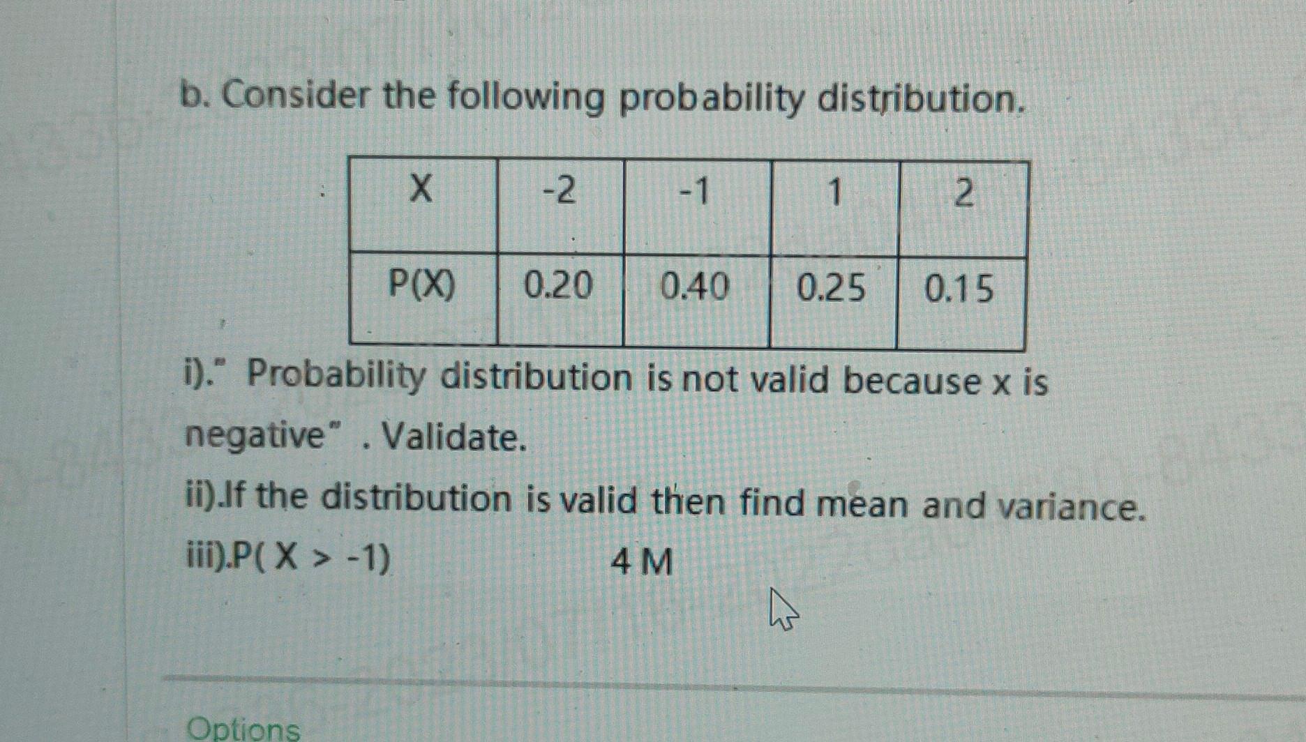 Solved b. Consider the following probability distribution. | Chegg.com