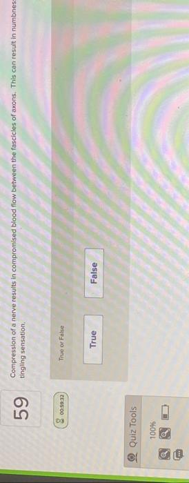 Solved Compression of a nerve results in compromised blood | Chegg.com