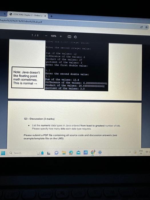 Solved Q1 - Programming (3 marks) - Write a program that | Chegg.com Solved Q1 - Programming (3 marks) - Write a program that | Chegg.com
