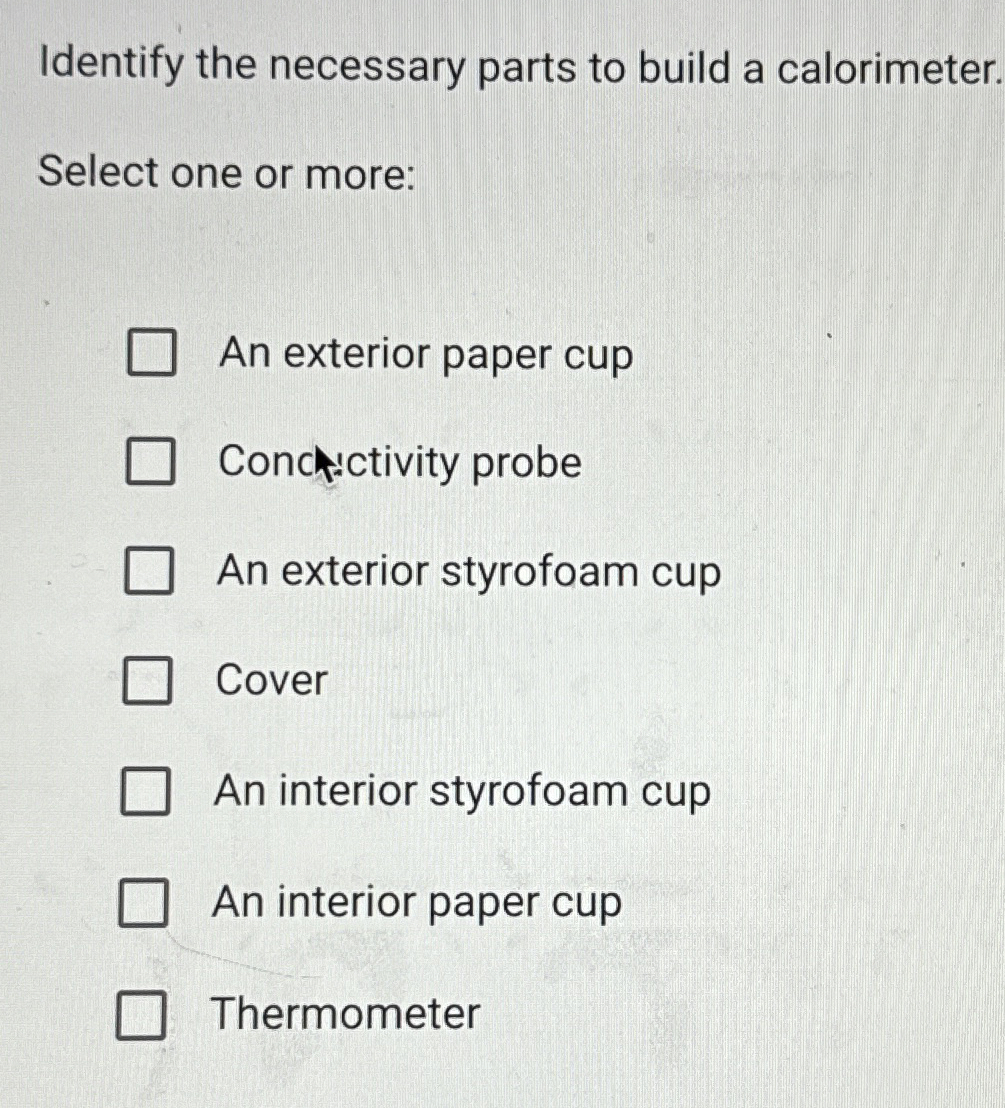 Solved Identify the necessary parts to build a | Chegg.com