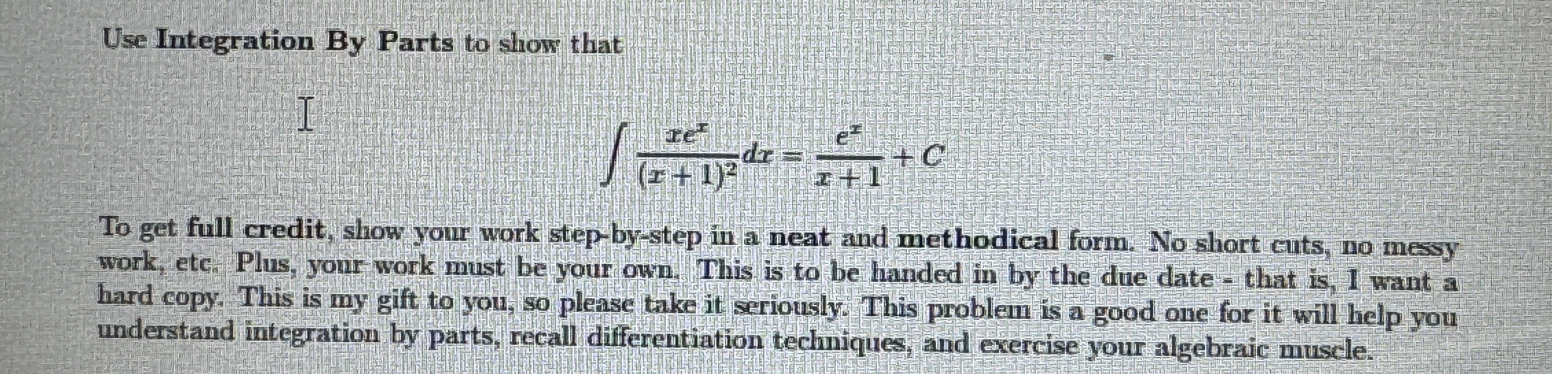 Use Integration By Parts to show | Chegg.com