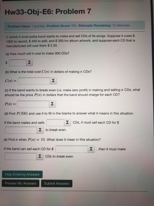 Solved Hw33-Obj-E6: Problem 7 Problem Value: 1 point(s). | Chegg.com