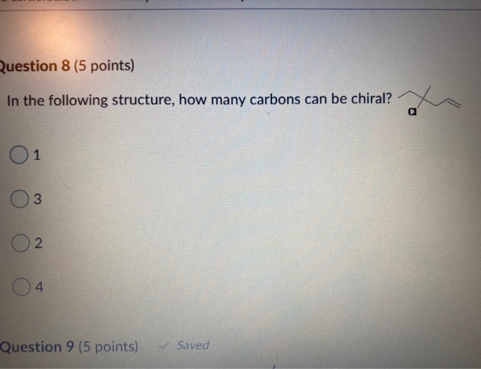 Solved Question 8 (5 points) In the following structure, how | Chegg.com