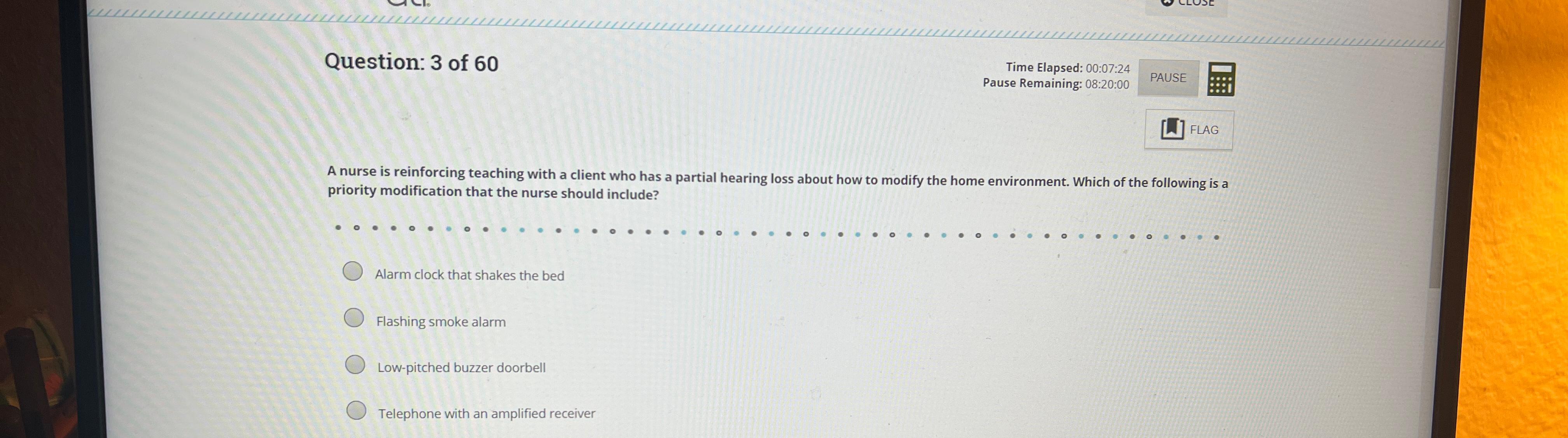 Solved Question: 3 of 60 Time Elapsed: 00:07:24 Pause | Chegg.com Solved Question: 3 of 60 Time Elapsed: 00:07:24 Pause | Chegg.com