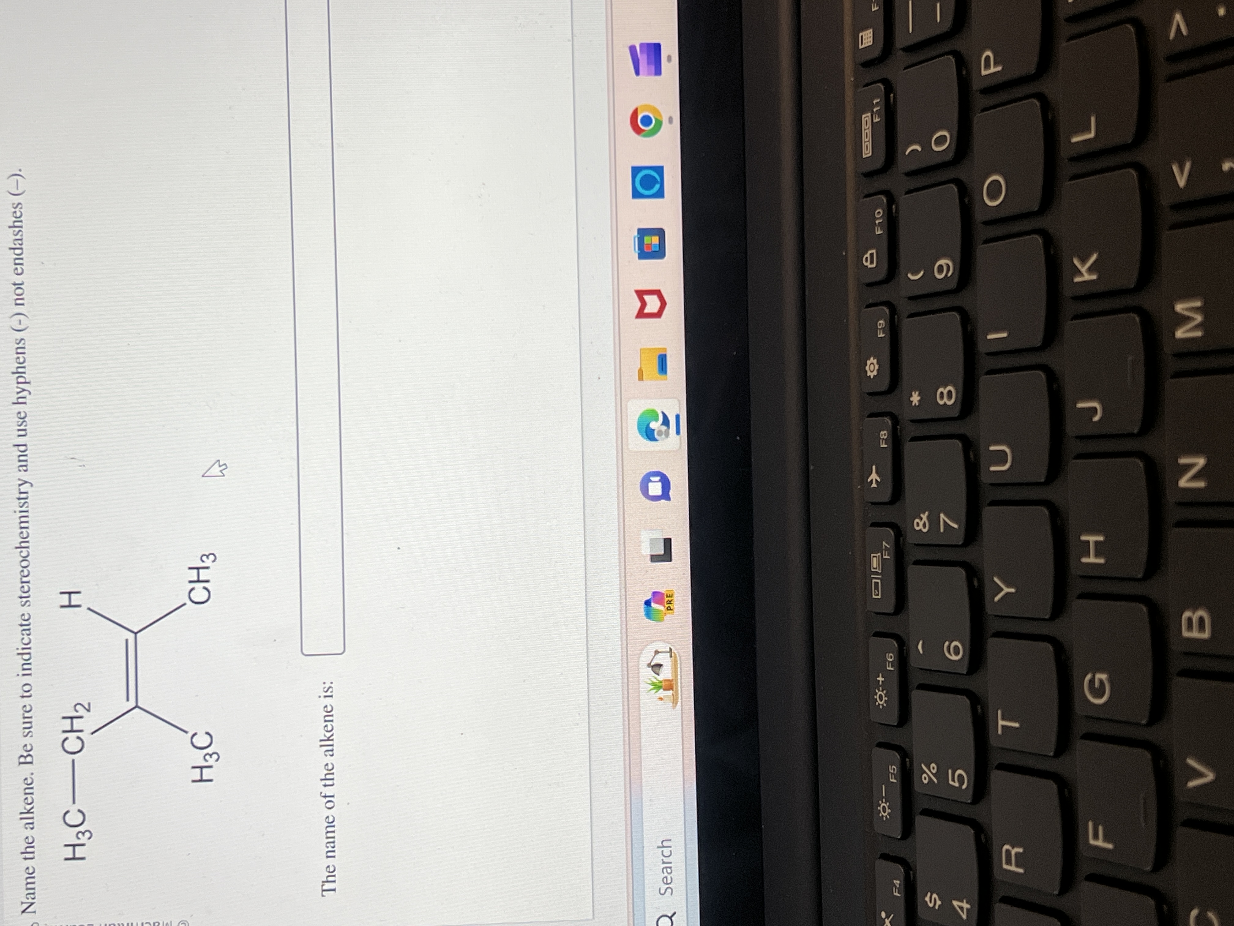 Solved Name the alkene. Be sure to indicate stereochemistry | Chegg.com