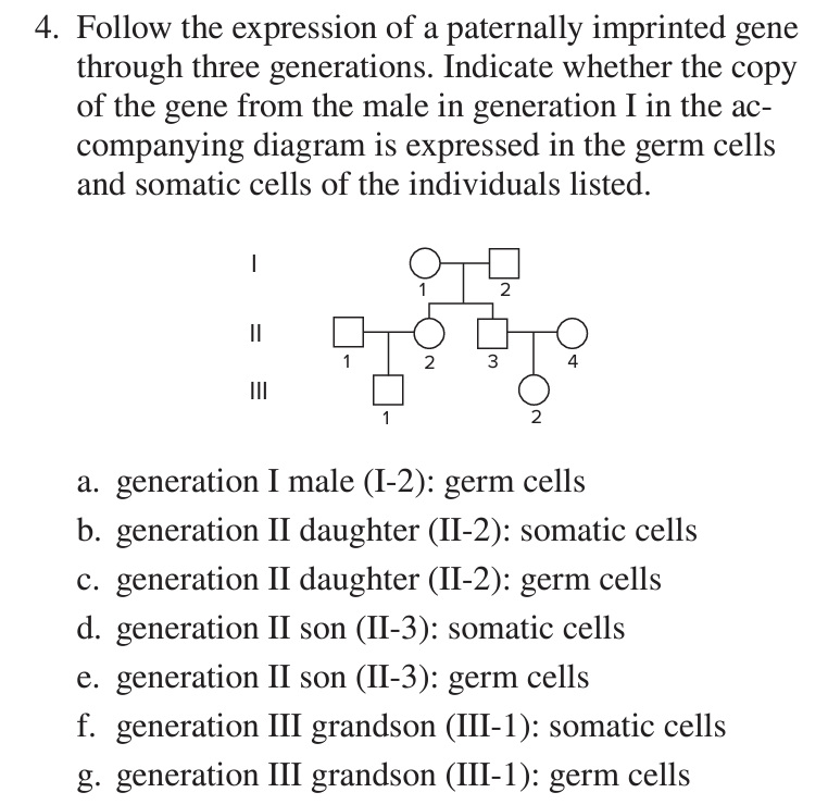 Solved Follow the expression of a paternally imprinted gene | Chegg.com