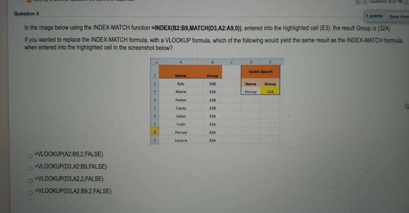 Solved Question 3 of 10 Question 3 1 points Save Ans In the | Chegg.com